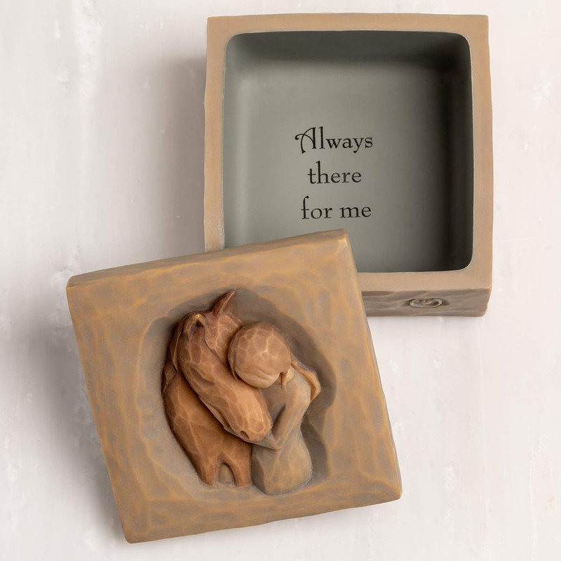 Ophelia & Co. Sculpted Hand-Painted Keepsake Box,Quiet Strength/Brown ...