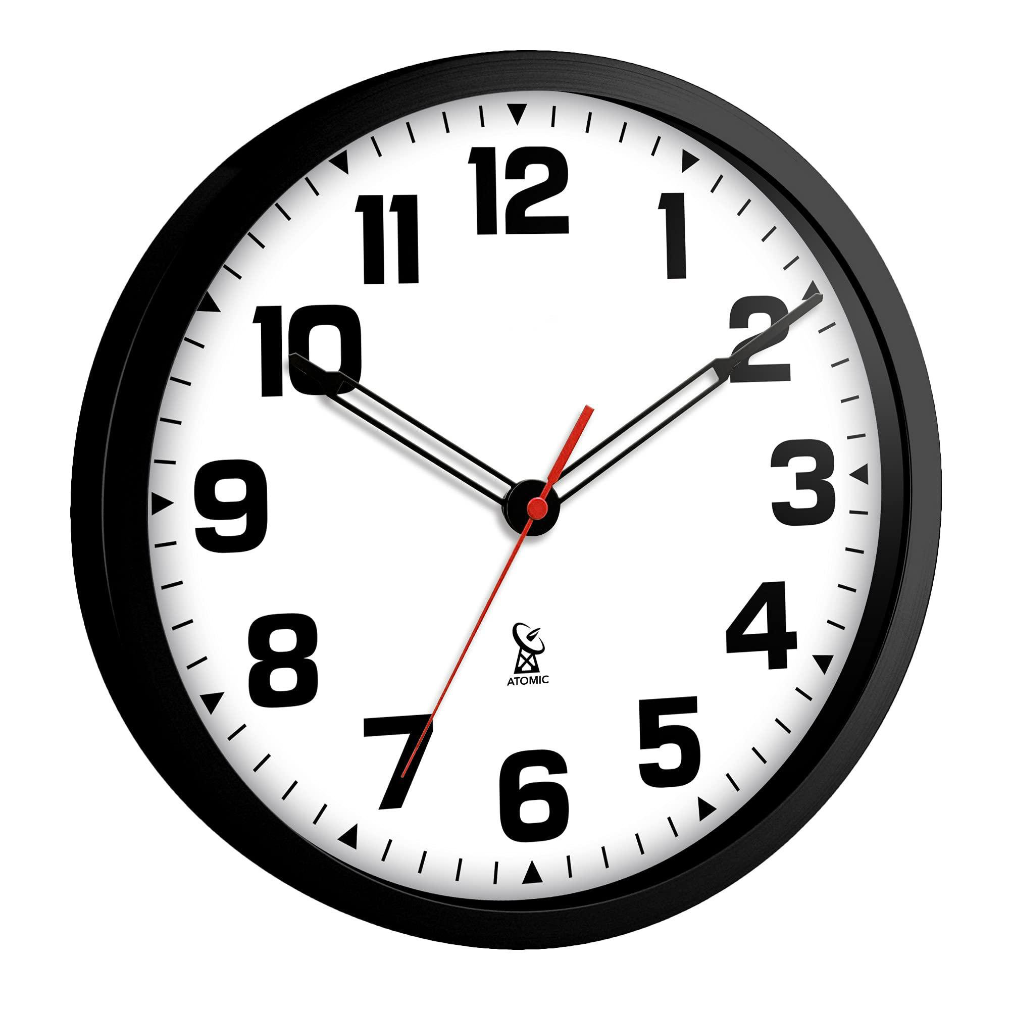 Latitude Run® Analog Wall Clock - 12" Black Stylish Frame - Sets ...