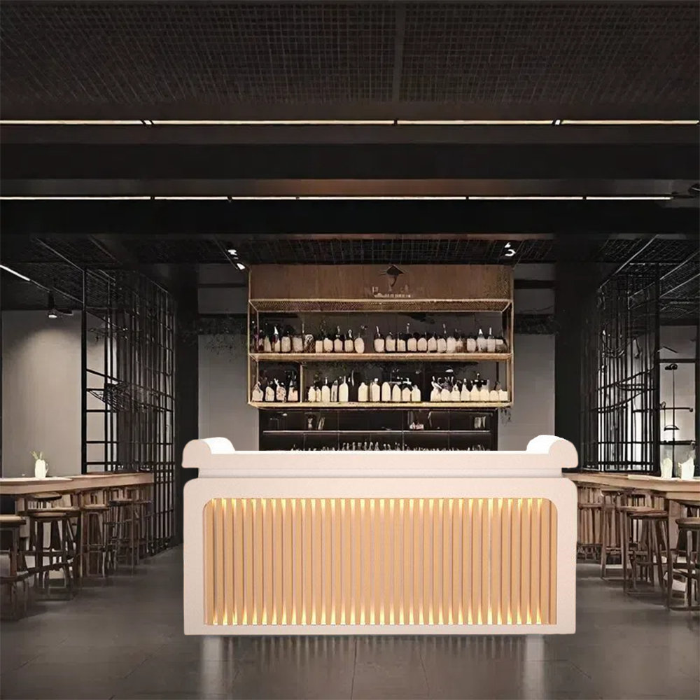 KPXU Bar Counter 86.61-Inch Vintage Front Desk Bar Counter - Wayfair Canada