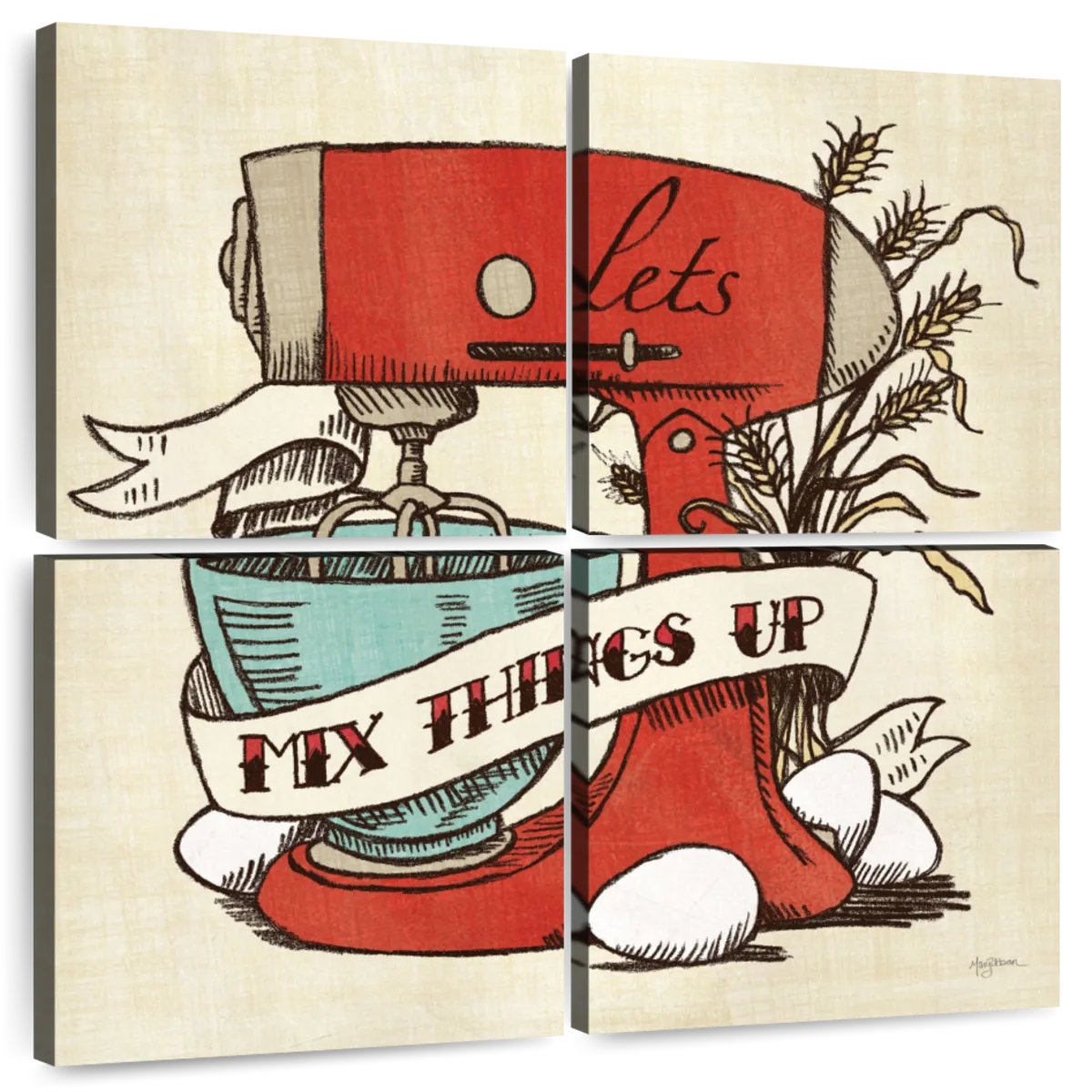 Ebern Designs Tergel Retro Bakery Blue - Wayfair Canada