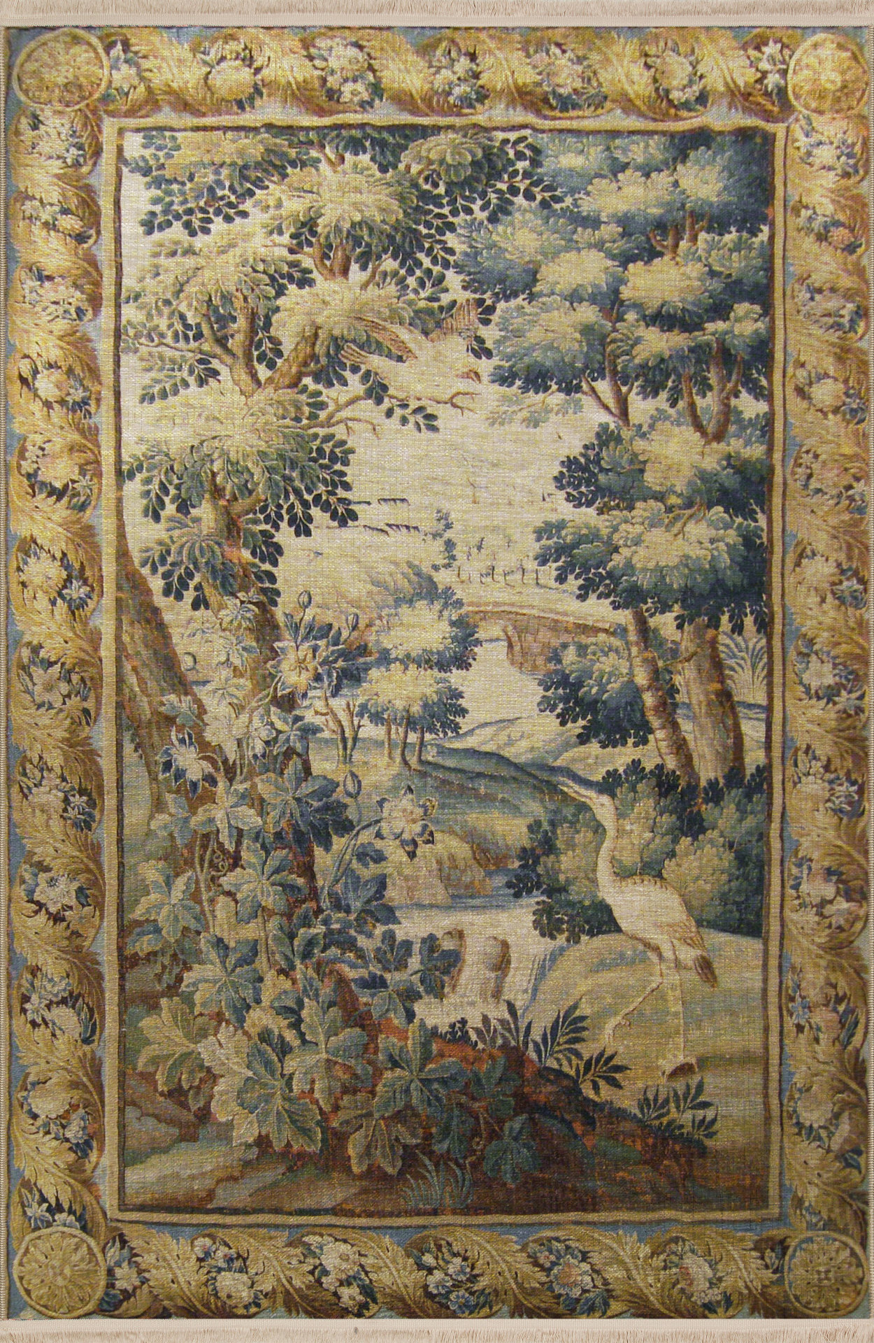 Bloomsbury Market Multi-Colored Gobelin Design River and Stork ...