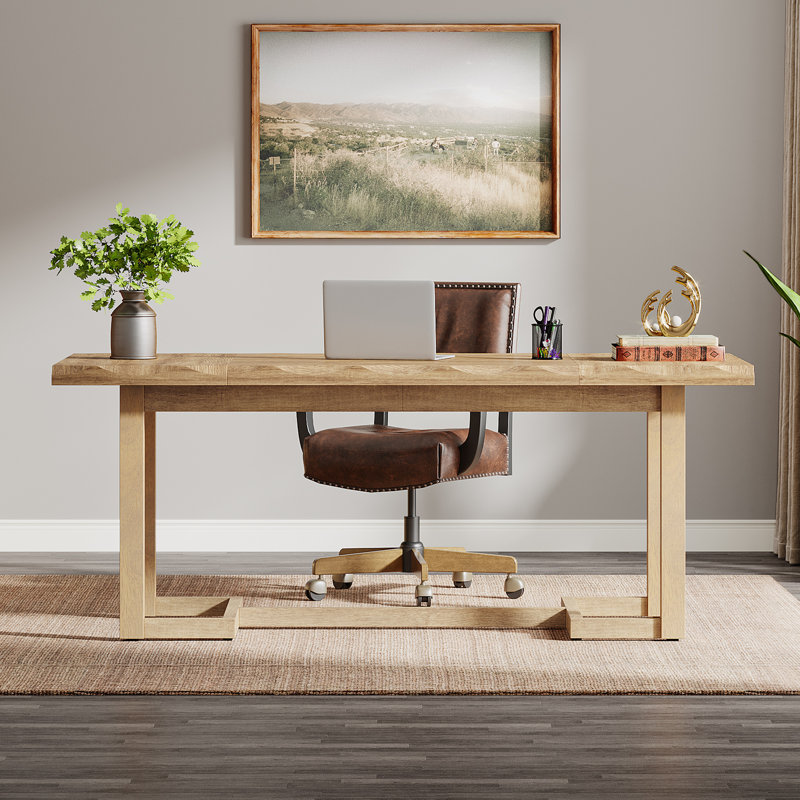 Millwood Pines 63 Inches Executive Desk Computer Desk & Reviews | Wayfair