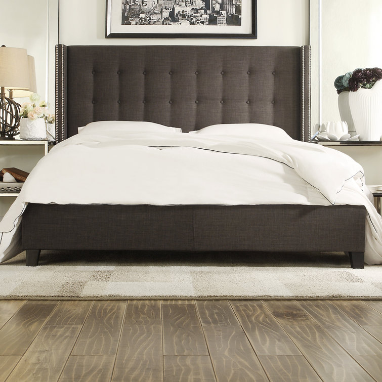 Rosecliff Heights Brighton Upholstered Wingback Bed & Reviews | Wayfair