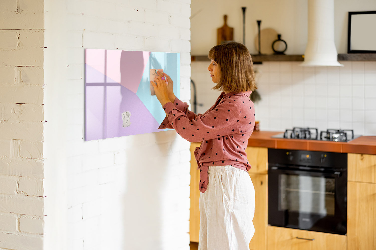 Ivy Bronx Magnetic Memo Board Whiteboard - 90 x 60 cm - With Marker and ...