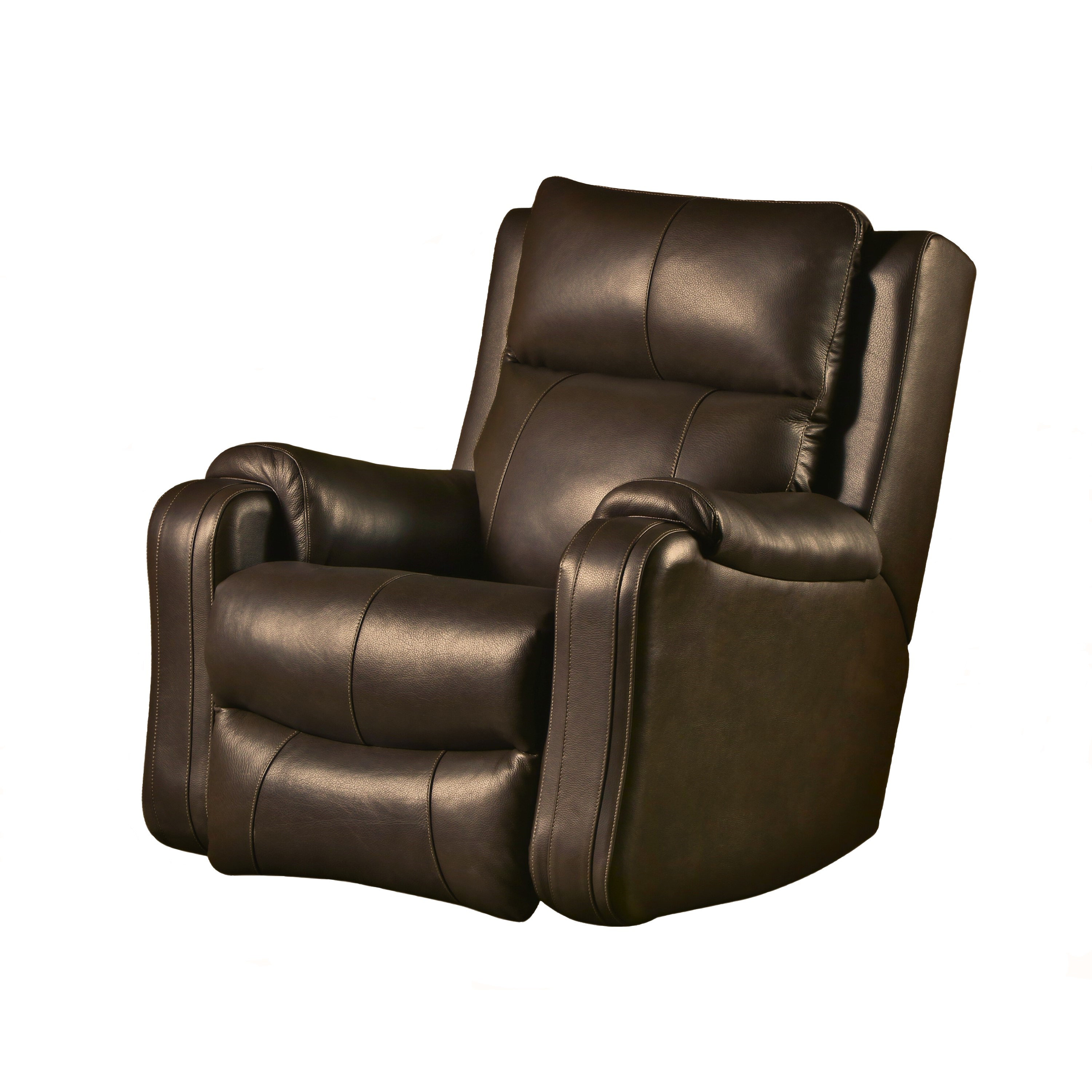 Southern Motion Contour Genuine Leather Swivel Rocker Recliner ...