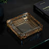 Basicwise Luxury Large Glass Ashtray With 4 Slots For Cigarettes And ...