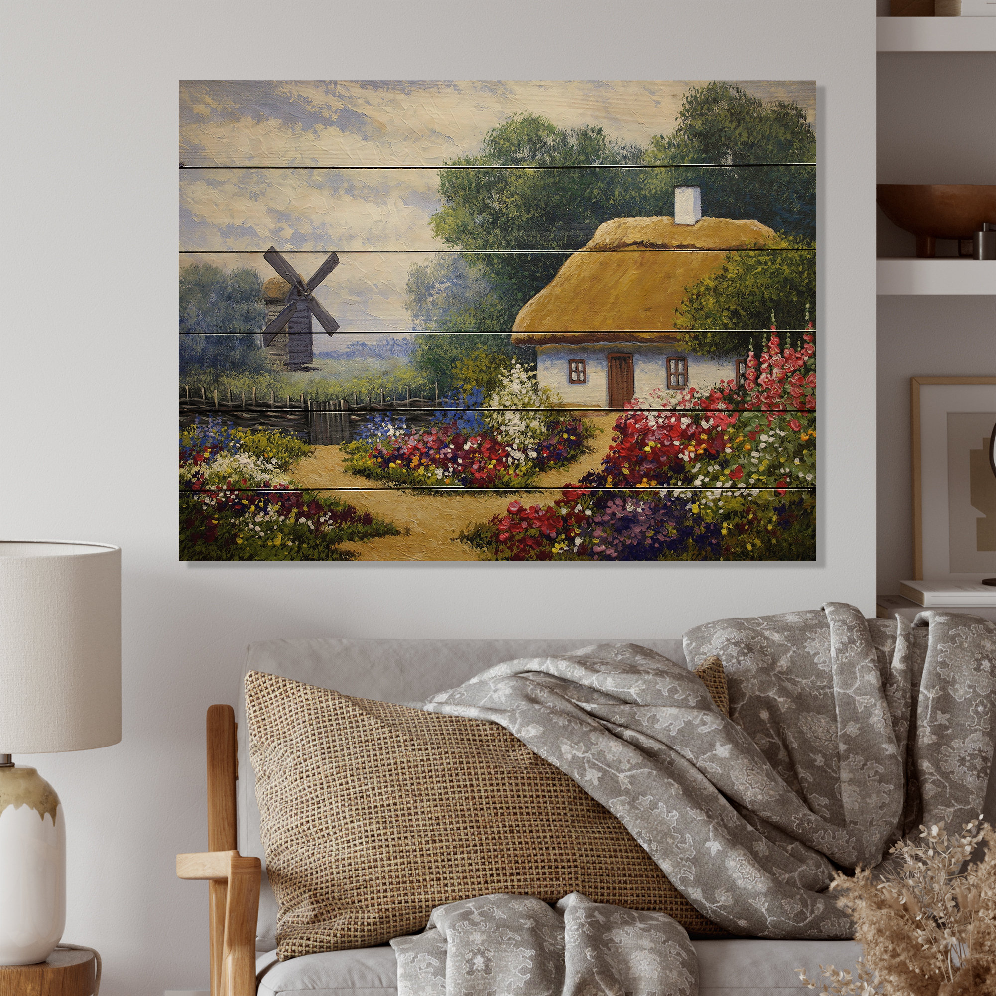 August Grove® Old Rural Village Lanscape - Traditional Wood Wall Decor ...