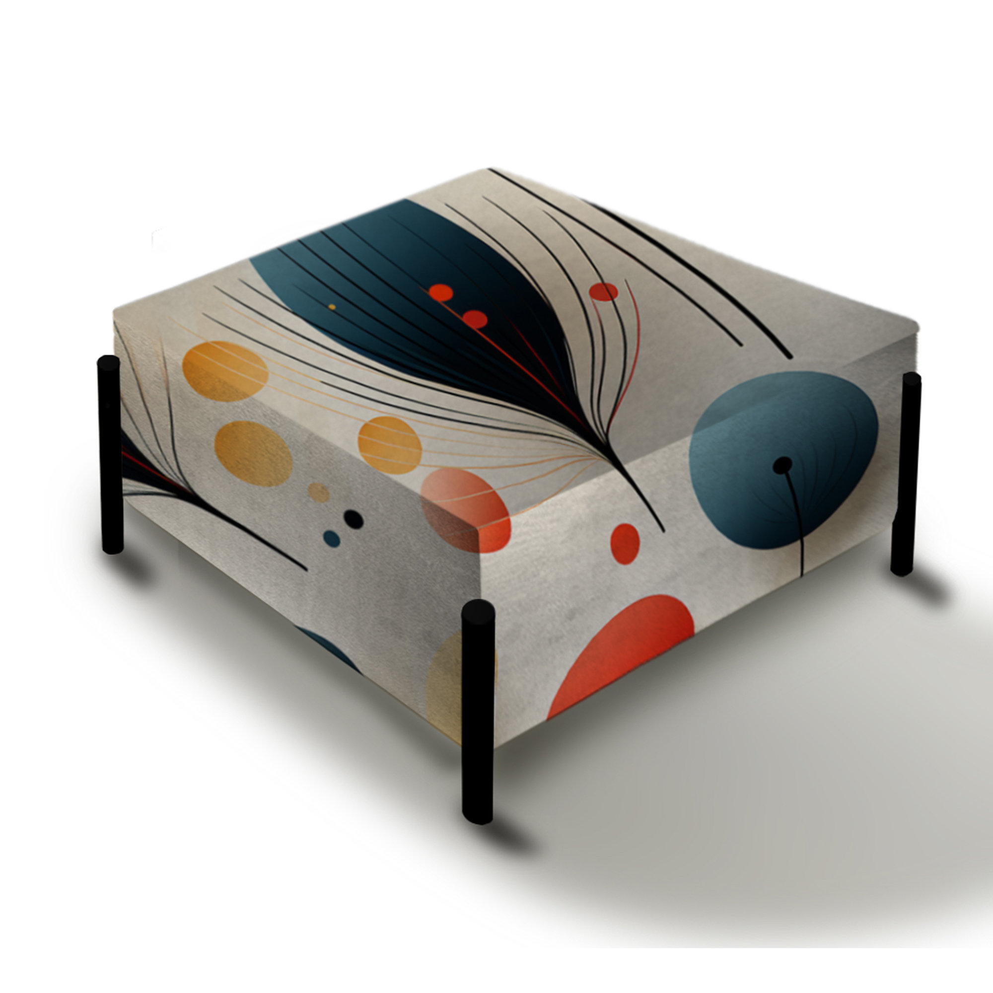 Design Art Modern Multicolor Eclectic Garden - Eclectic Large Square ...