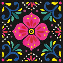 Red Barrel Studio® Floral Fiesta White Tile II | Wayfair