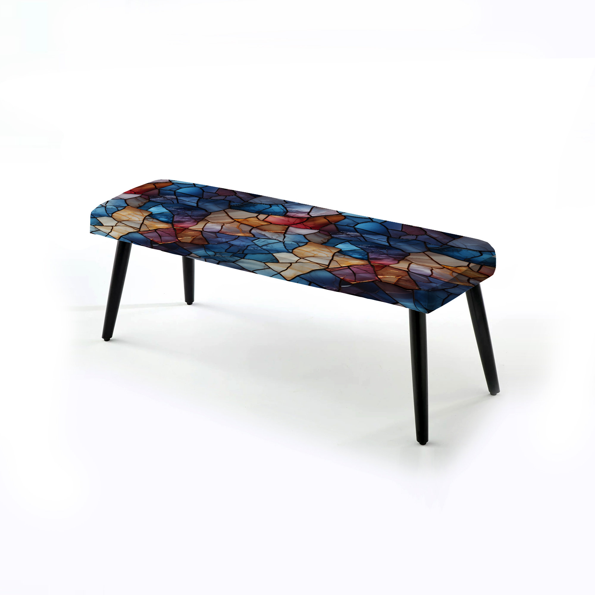 Design Art Moody Mosaic Ii Moody Patterns - Marble Upholstered Black ...