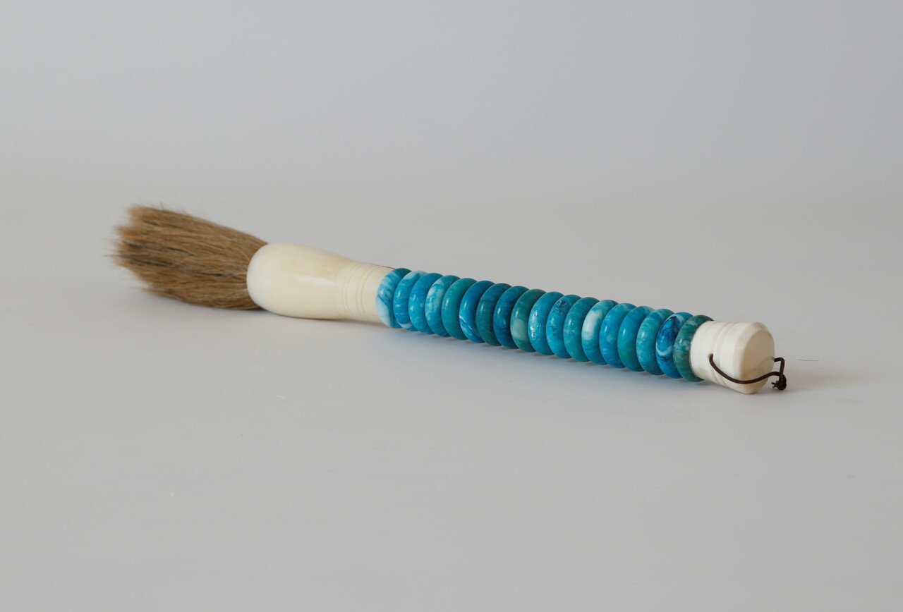 ZeaZu Shades Of Aqua Jade Abacus Disc Decorative Calligraphy Brush ...