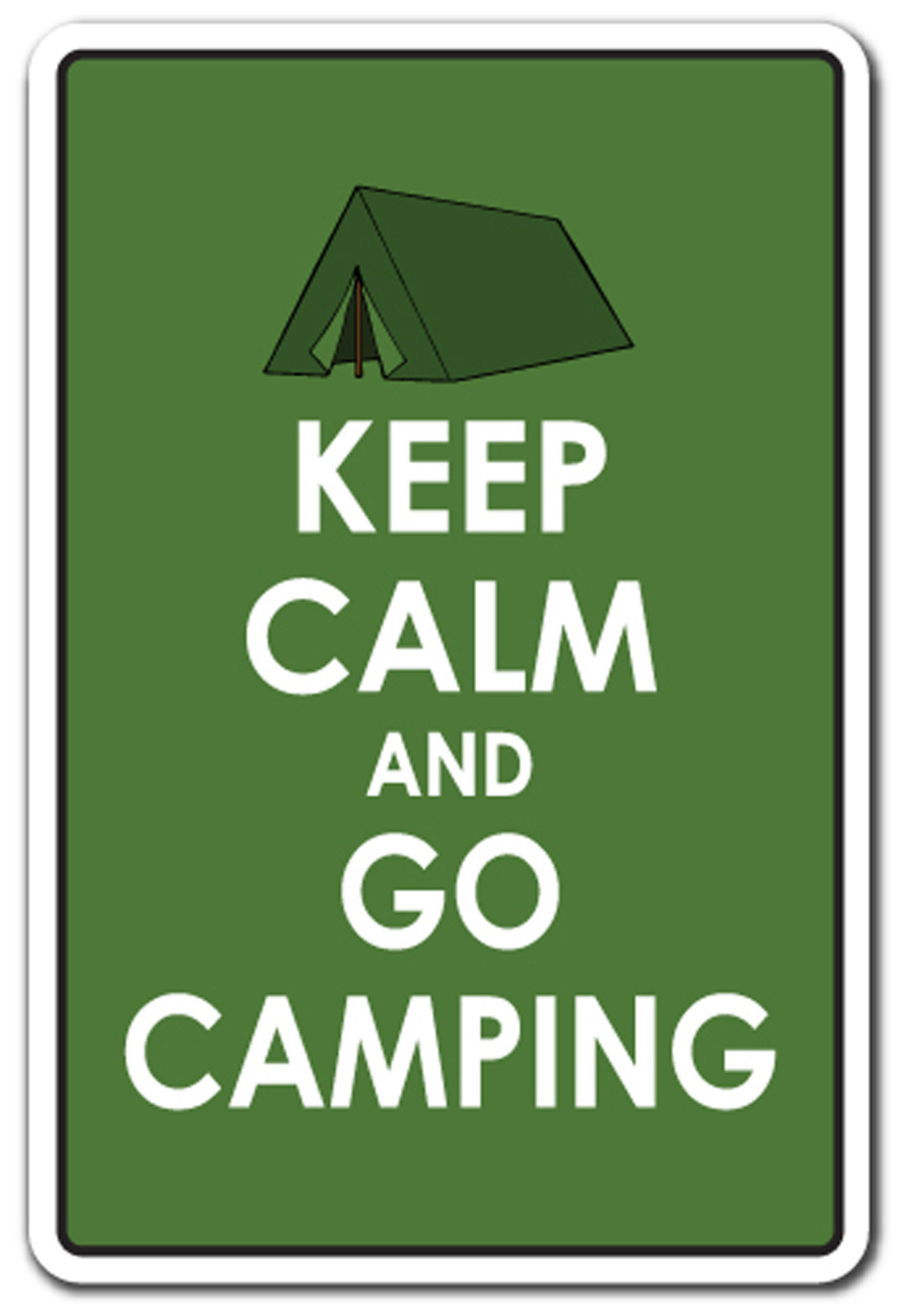 Trinx KEEP CALM AND GO CAMPING Sign Outdoors Camp Scouts Tent | Indoor ...