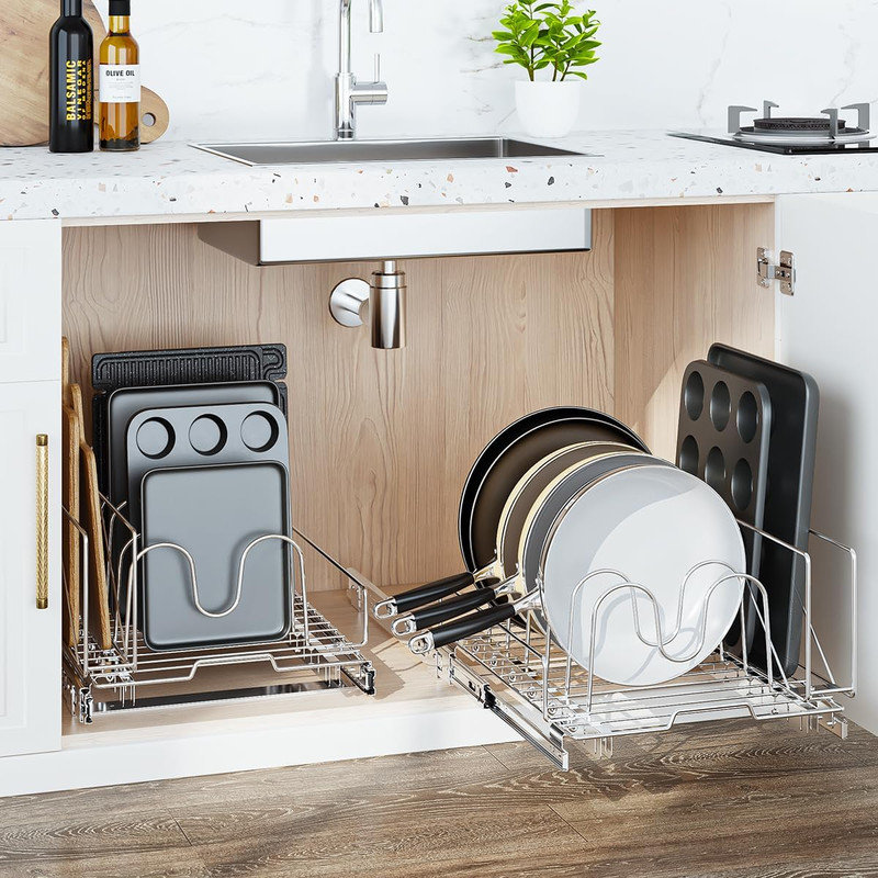 Mint Pantry® Metal Free Standing Pot Rack | Wayfair