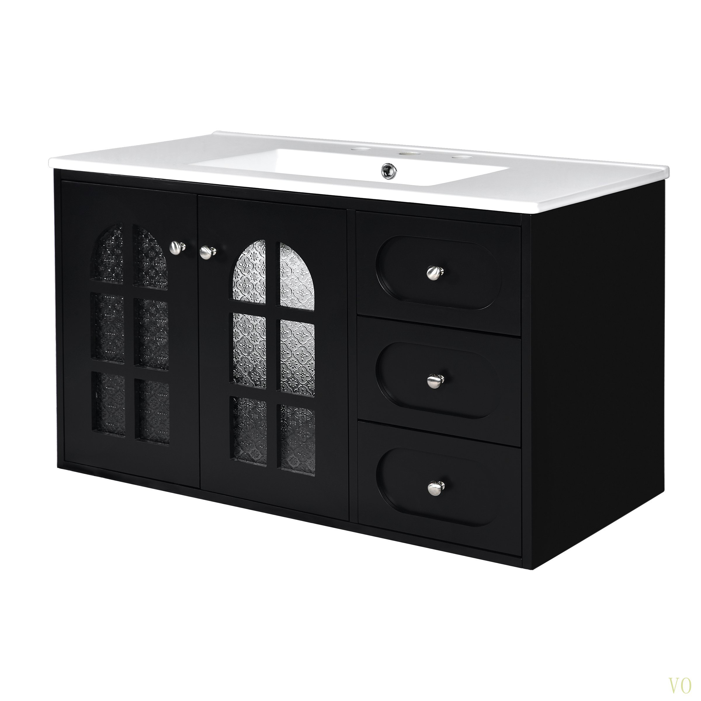 VODYXSEP 36 Inch Floating Bathroom Vanity With Ceramic Sink, Wall ...