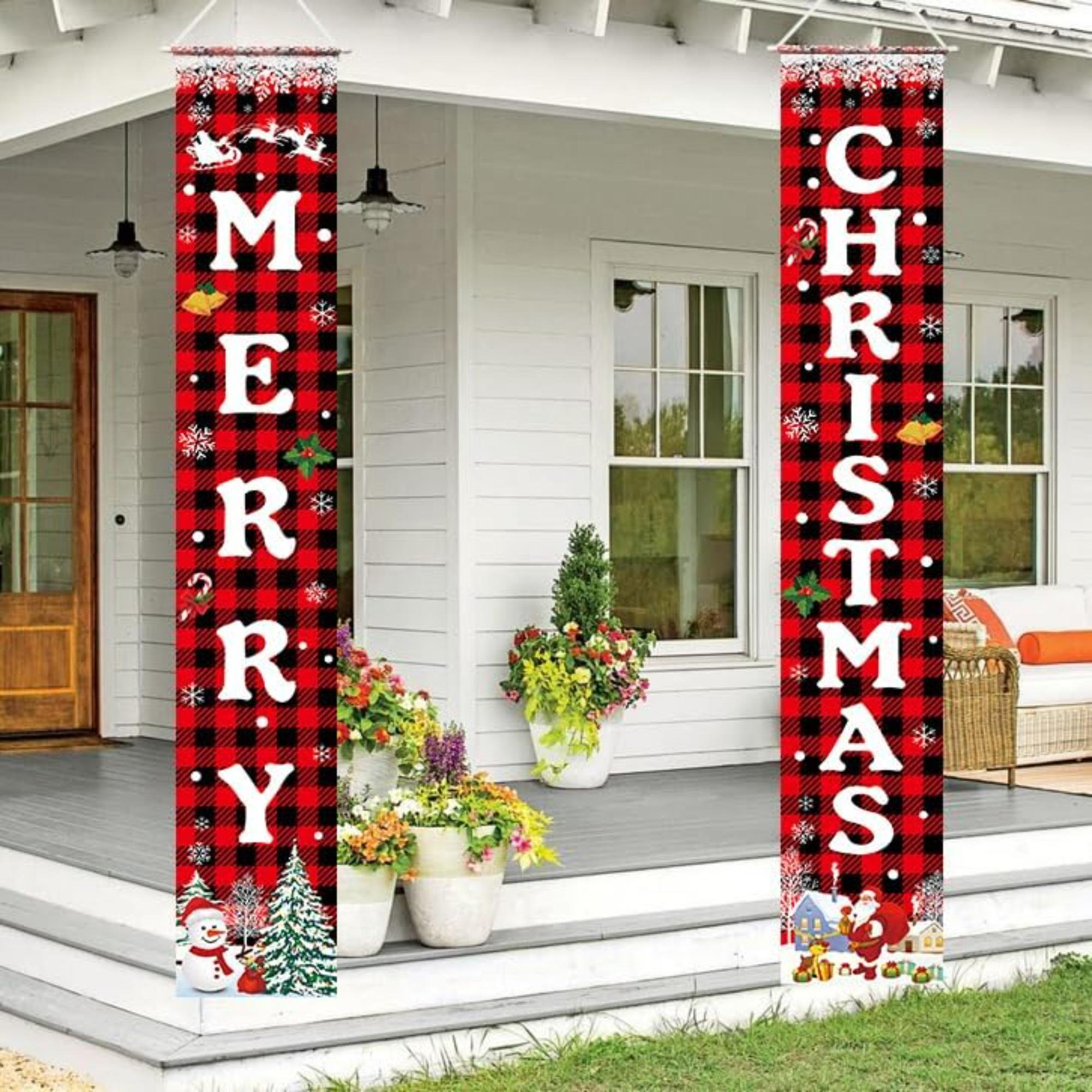 The Holiday Aisle® Christmas Decorations Merry Christmas Banner Xmas ...