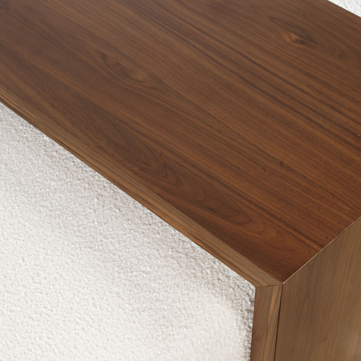 Latitude Run® Babs 48" Luxury Ivory Boucle Upholstered Sliding Ottoman ...