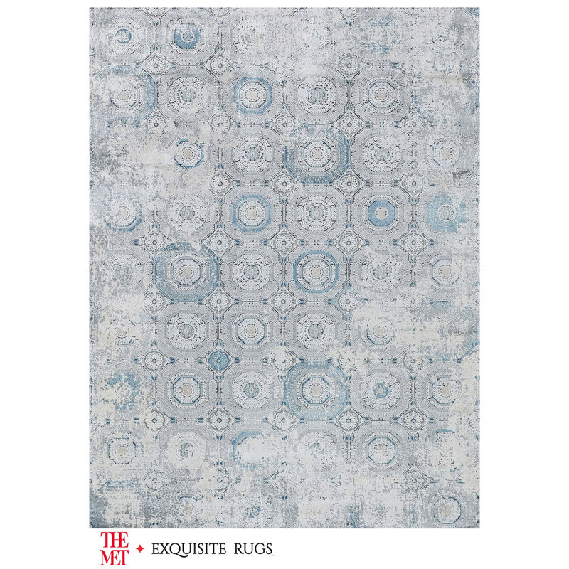 EXQUISITE RUGS The Met x Exquisite Rugs Legacy Ivory/Blue Area Rug ...