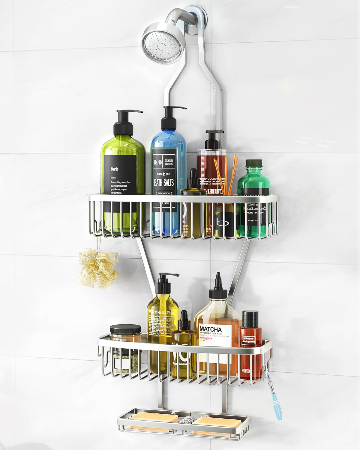 Rebrilliant Organisateur de salle de bain de douche suspendu: support ...