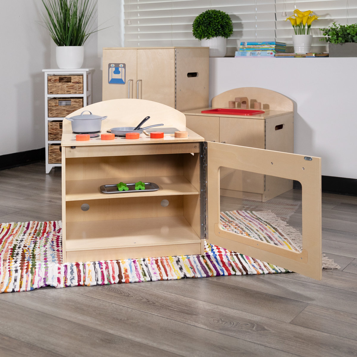 Flash Furniture Raquel Children's Wooden Kitchen Stove with Turnable ...