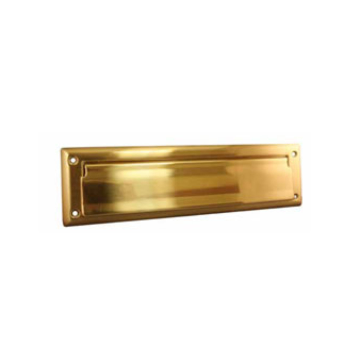 Global Door Controls Interior Trim Plate Letter Slot in Polished Brass ...