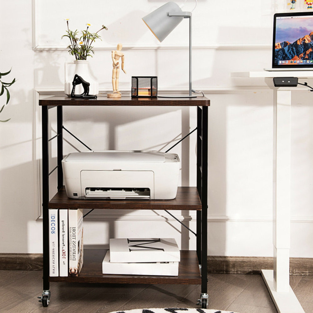 17 Stories Kitchen Cart with Manufactured Wood Top | Wayfair