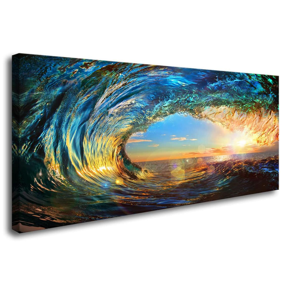 Ivy Bronx Vague géante, art mural, impressions sur toile, 1 panneau ...