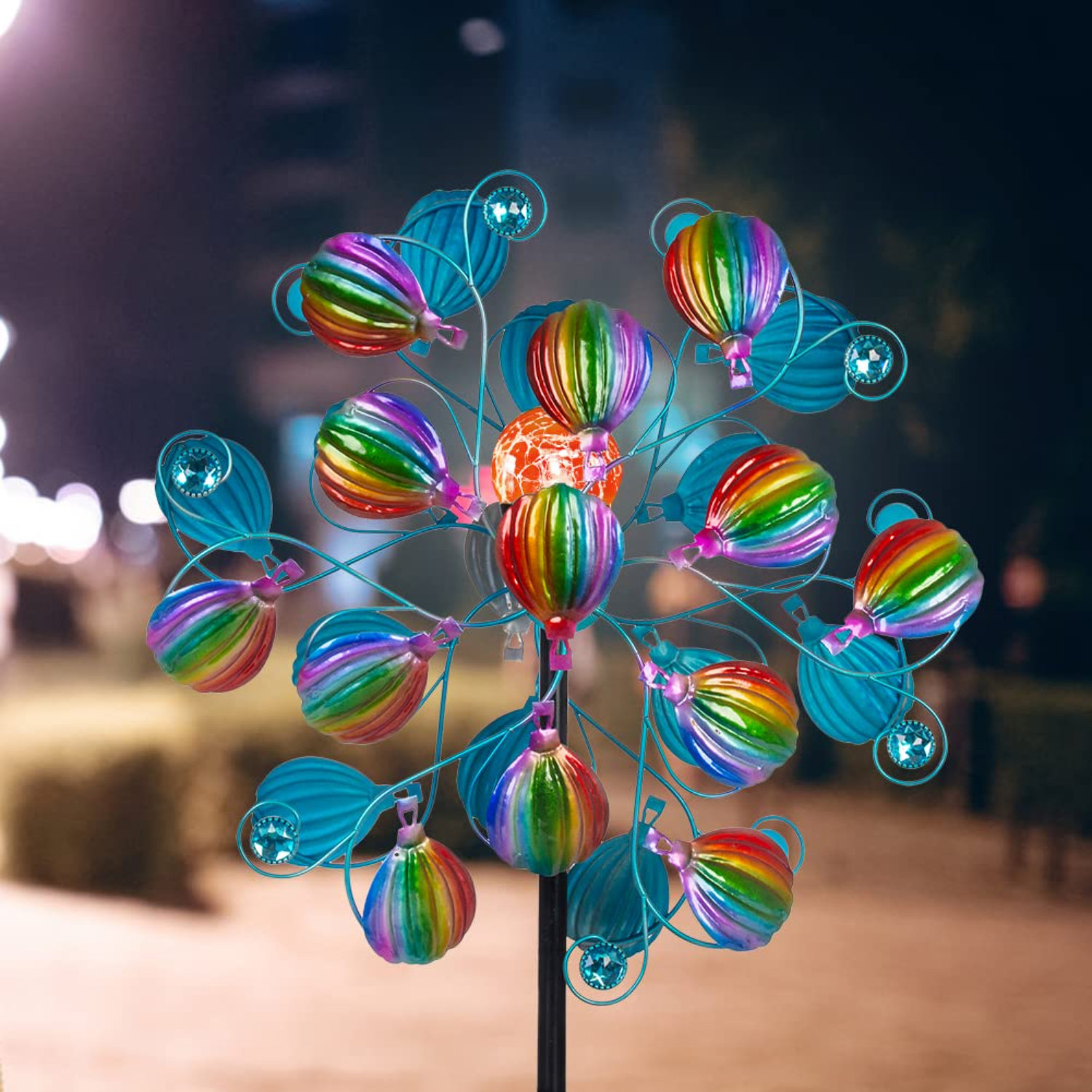 Dakota Fields Solar Wind Spinners Outdoor,Pinwheels Kinetic Wind ...