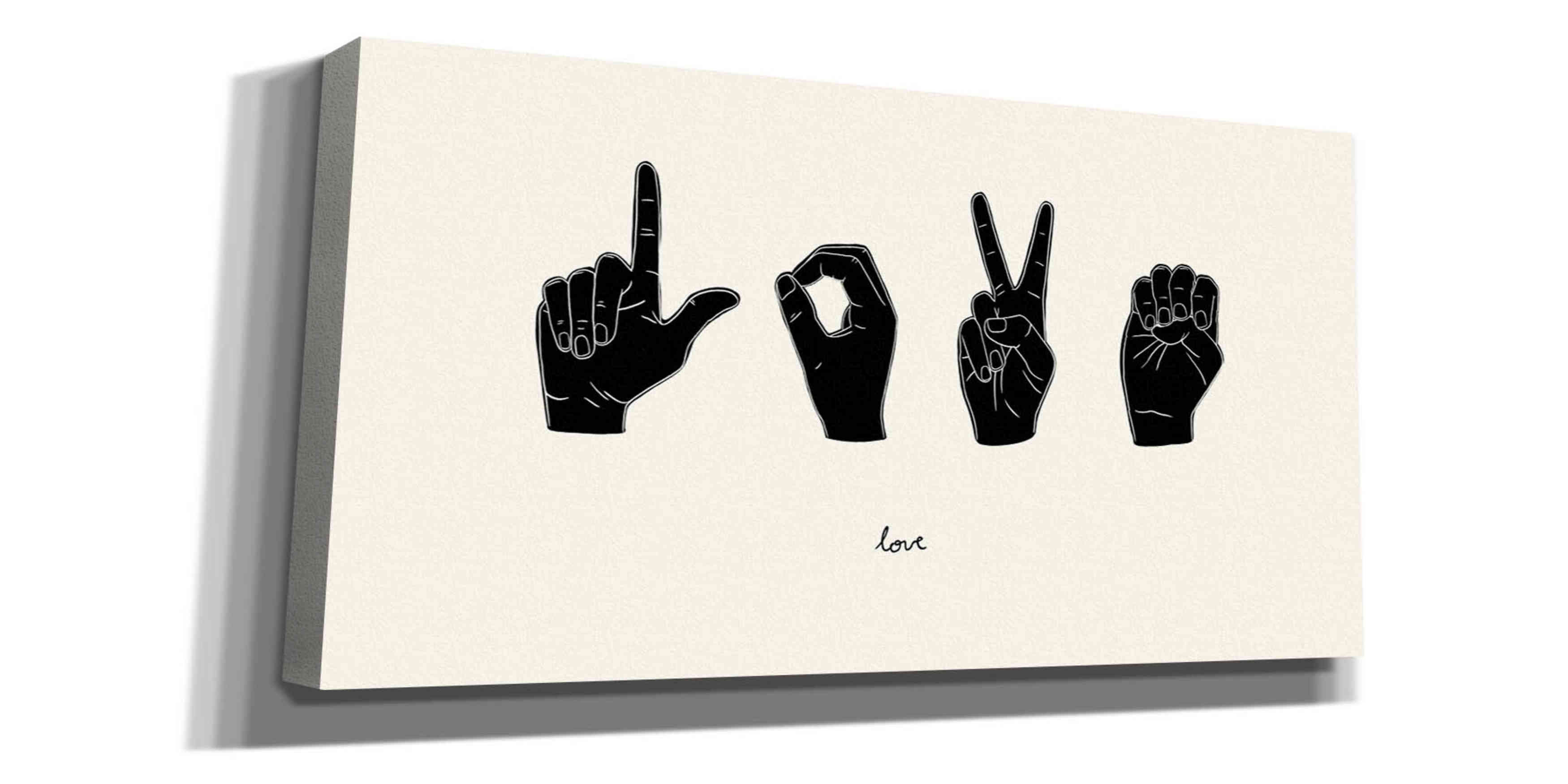 Epic Graffiti Sign Language IV by Emma Scarvey - Wrapped Canvas ...