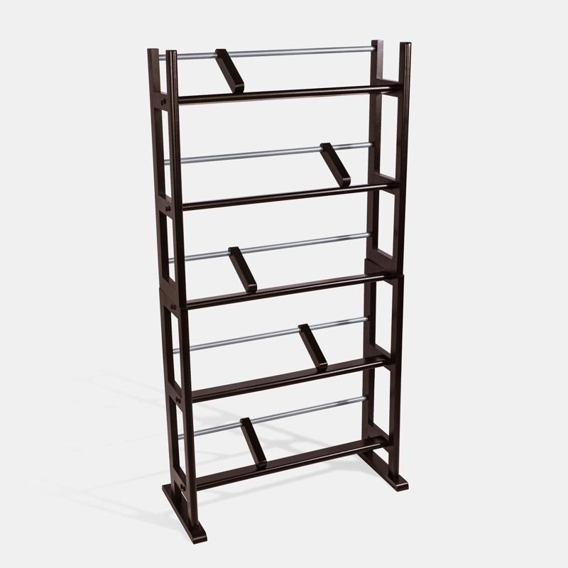 Latitude Run® Media Storage Rack With Sliding Dividers In Espresso ...