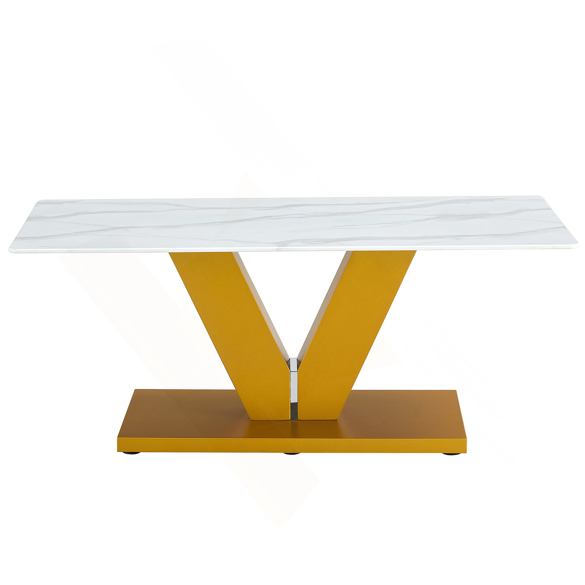 Mercer41 Modern minimalist coffee table.with stickers tabletop,golden ...