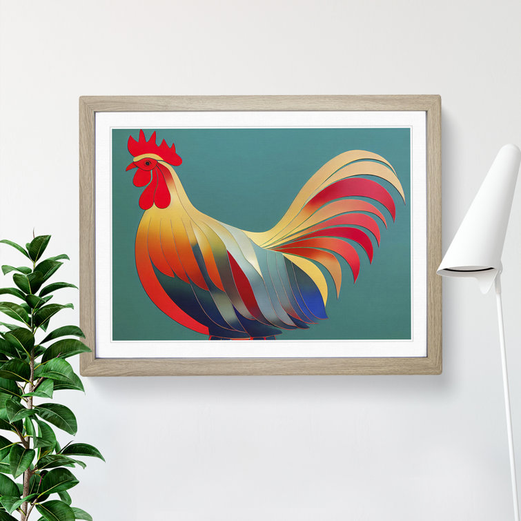 Brambly Cottage Colourful Rooster Vol.3 - Single Picture Frame Painting ...