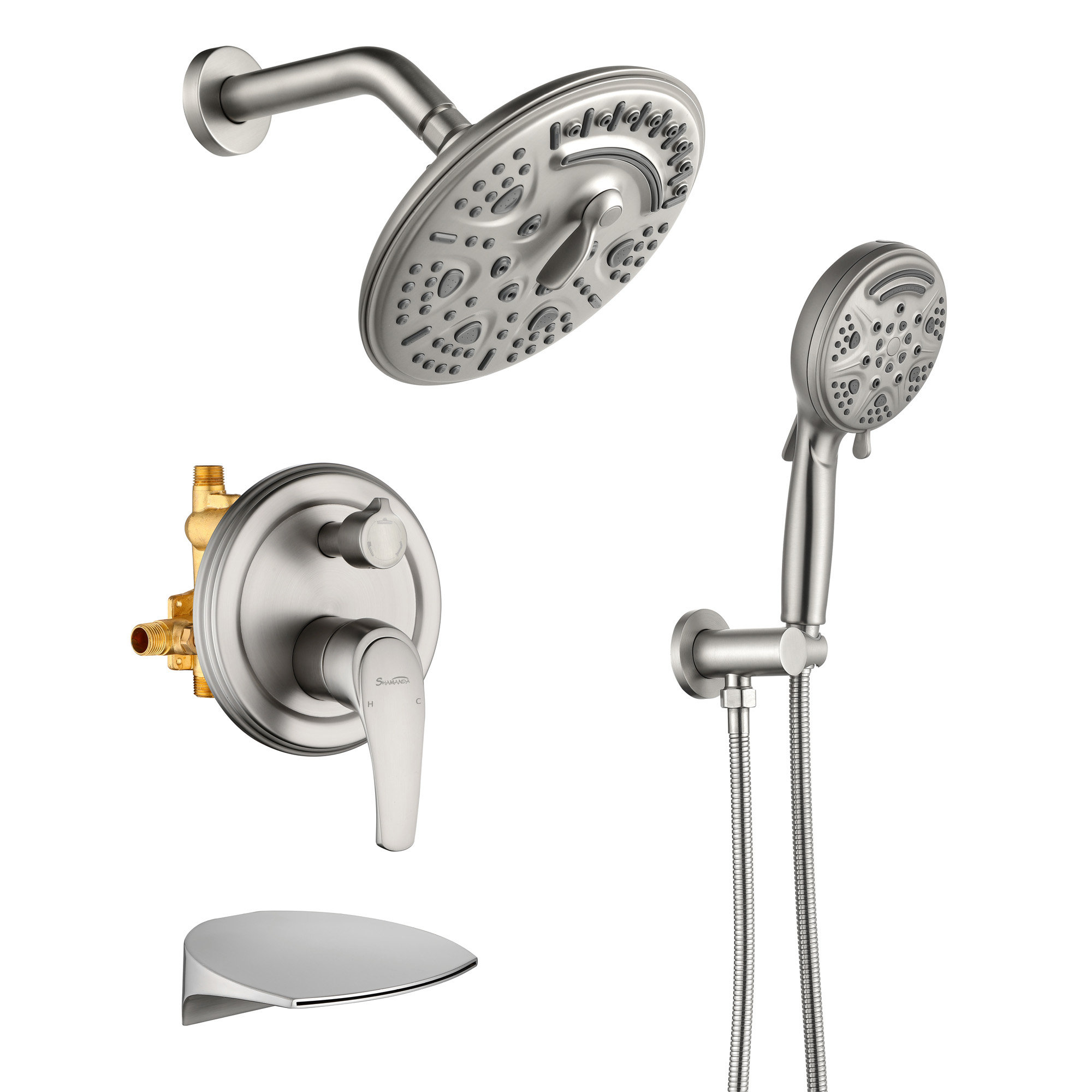 SHAMANDA Complete Shower System with Rough-in Valve & Reviews - Wayfair ...