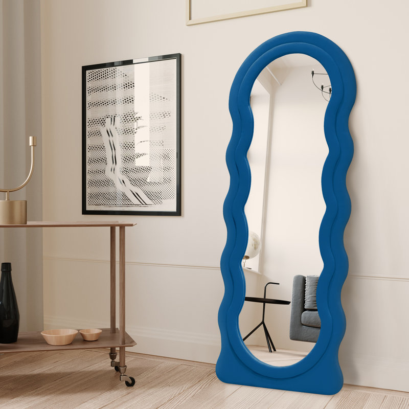 Mercer41 Wavy Manufactured Wood Wavy Full Length Mirror & Reviews | Wayfair