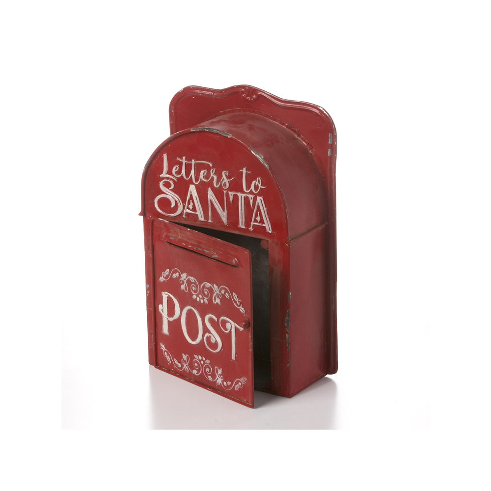 The Holiday Aisle® Fuchs Santa Letter Box Decorative Accent | Wayfair