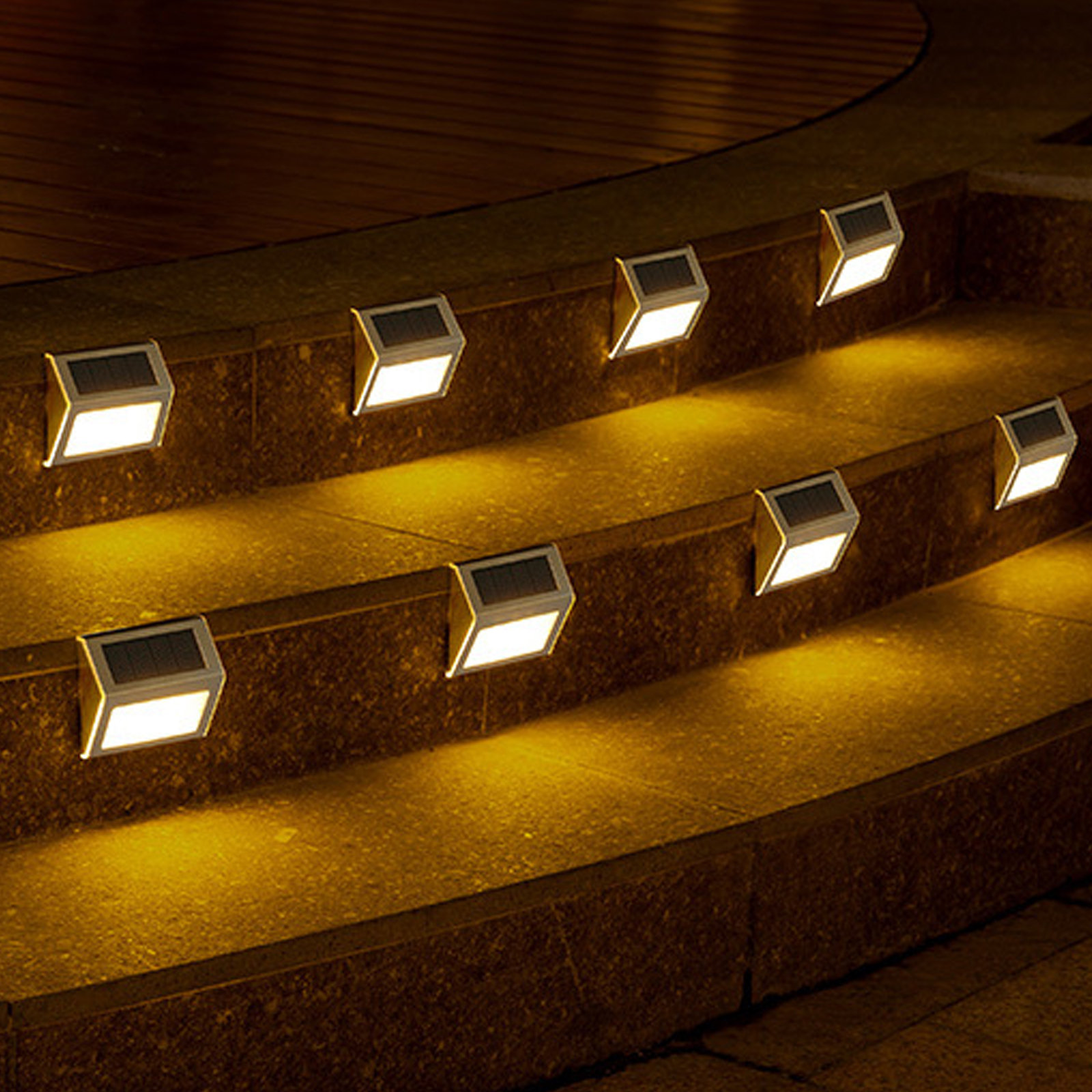 Aptoco Stainless Steel Low Voltage Solar Powered Integrated LED Metal ...