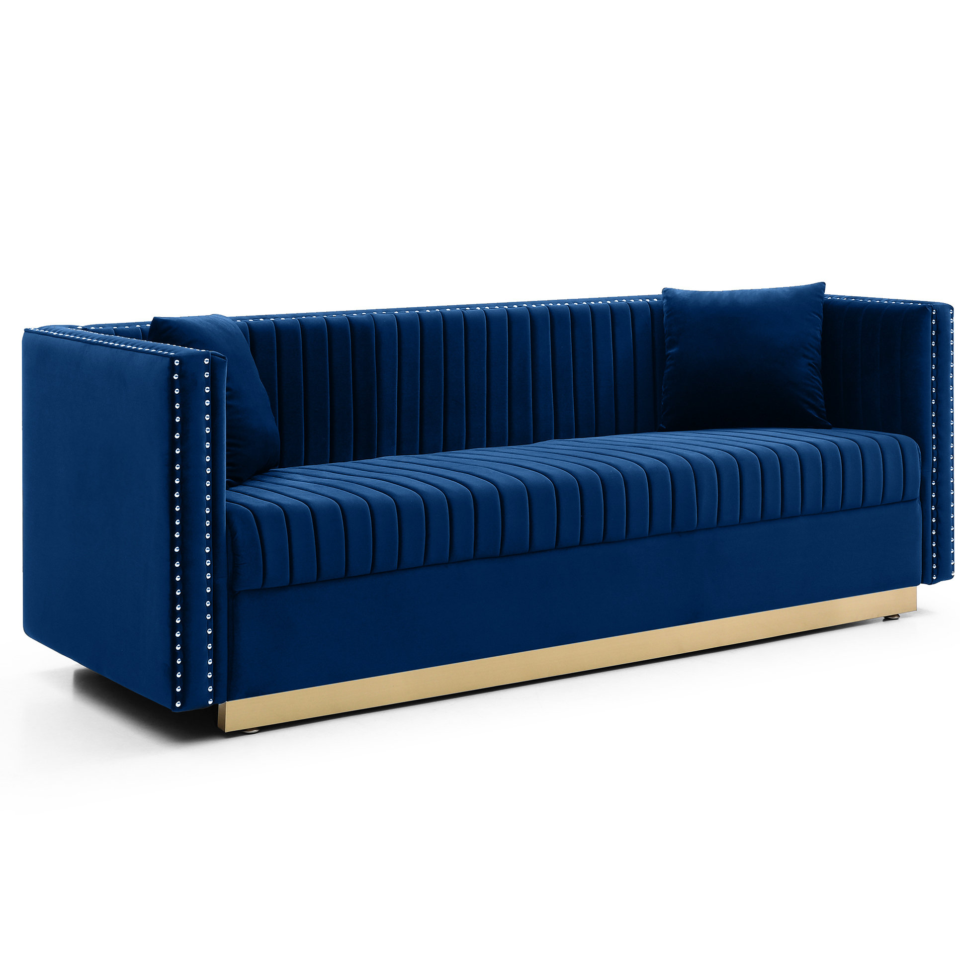 Latitude Run® Contemporary Vertical Channel Velvet For Living Room ...