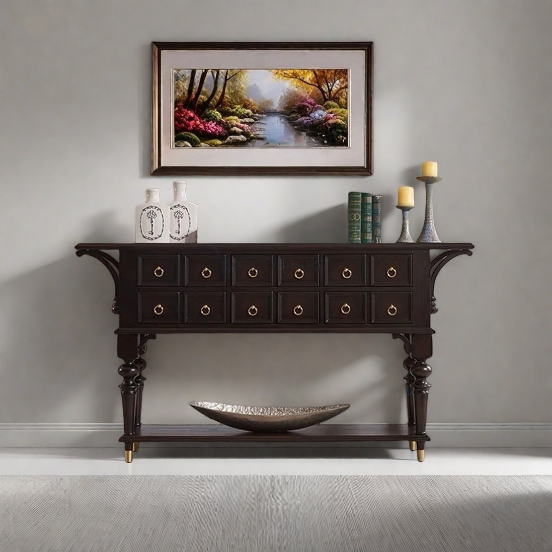 DURBIL Retro Multifunctional Console Table with Drawers | Wayfair