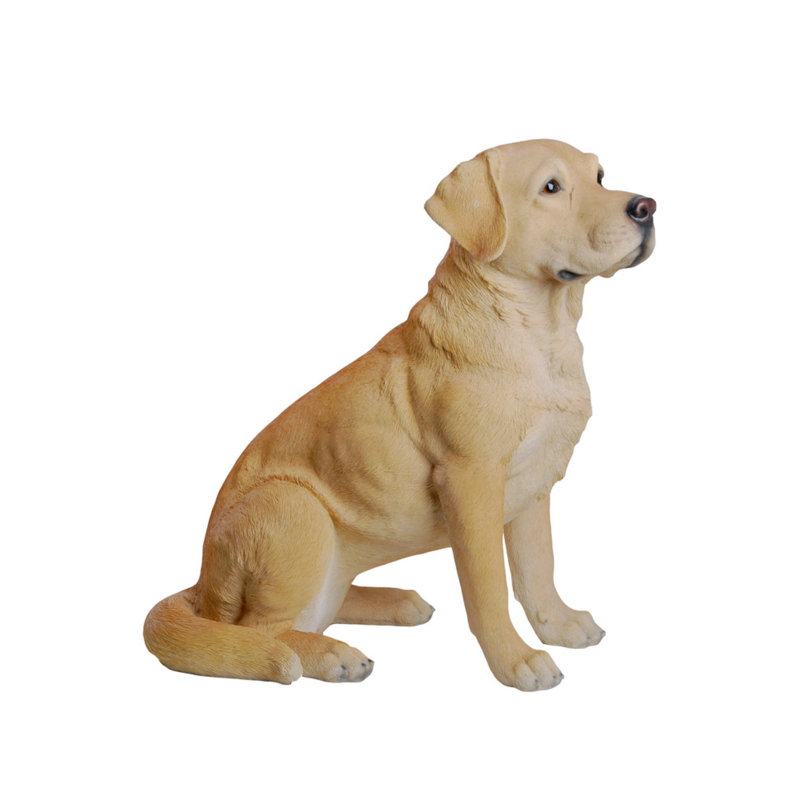 Hi-Line Gift Ltd. Yellow Sitting Labrador Retreiver Dog Statue ...