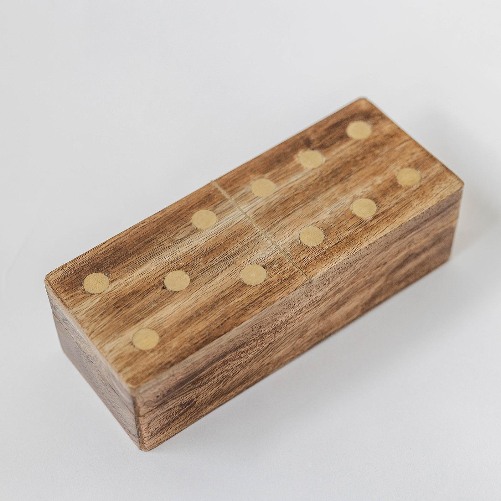 Millwood Pines Wooden Domino Set In A Wooden Box Game | Wayfair