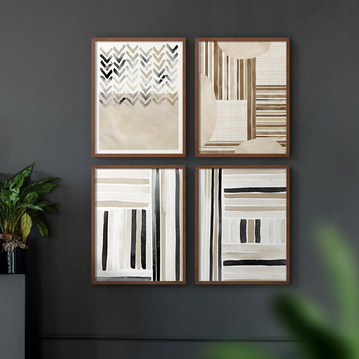 Wrought Studio™ Soft Inspiration I Framed Print - Set of 4 | Wayfair