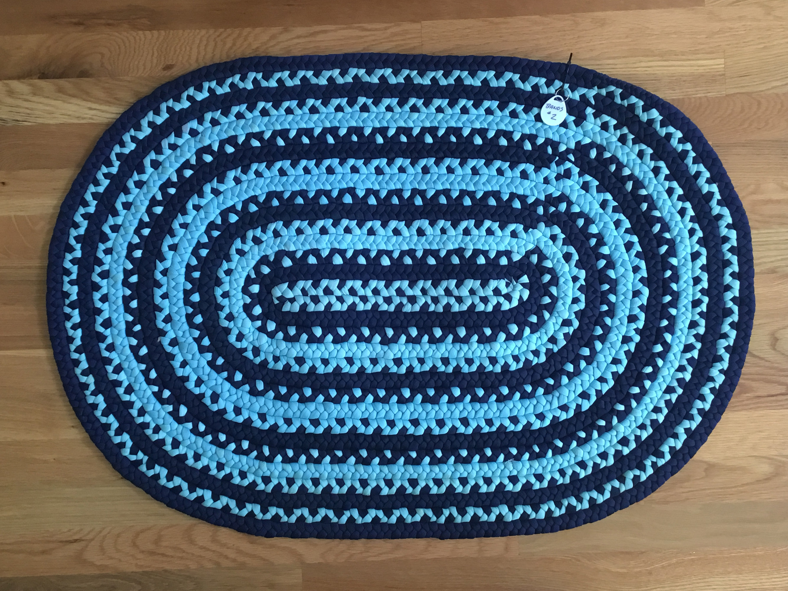 August Grove® Oval Lyndale Hand Braided Blue Area Rug | Wayfair