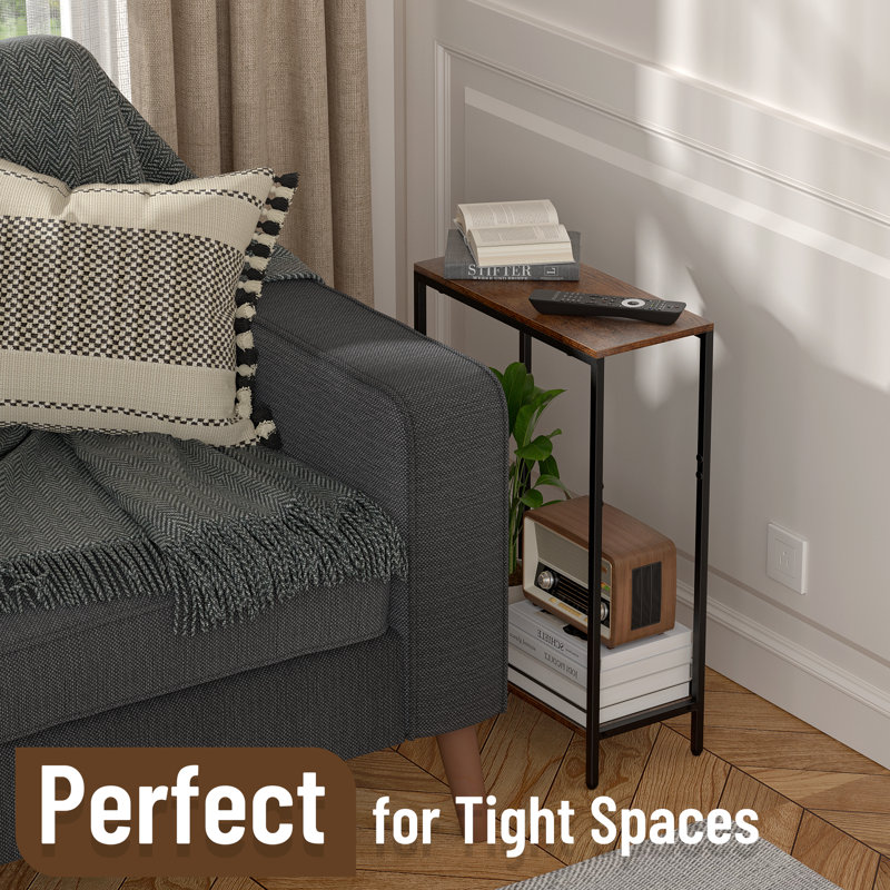 17 Stories Narrow Side Table, Slim End Tables, Skinny Table For Small ...