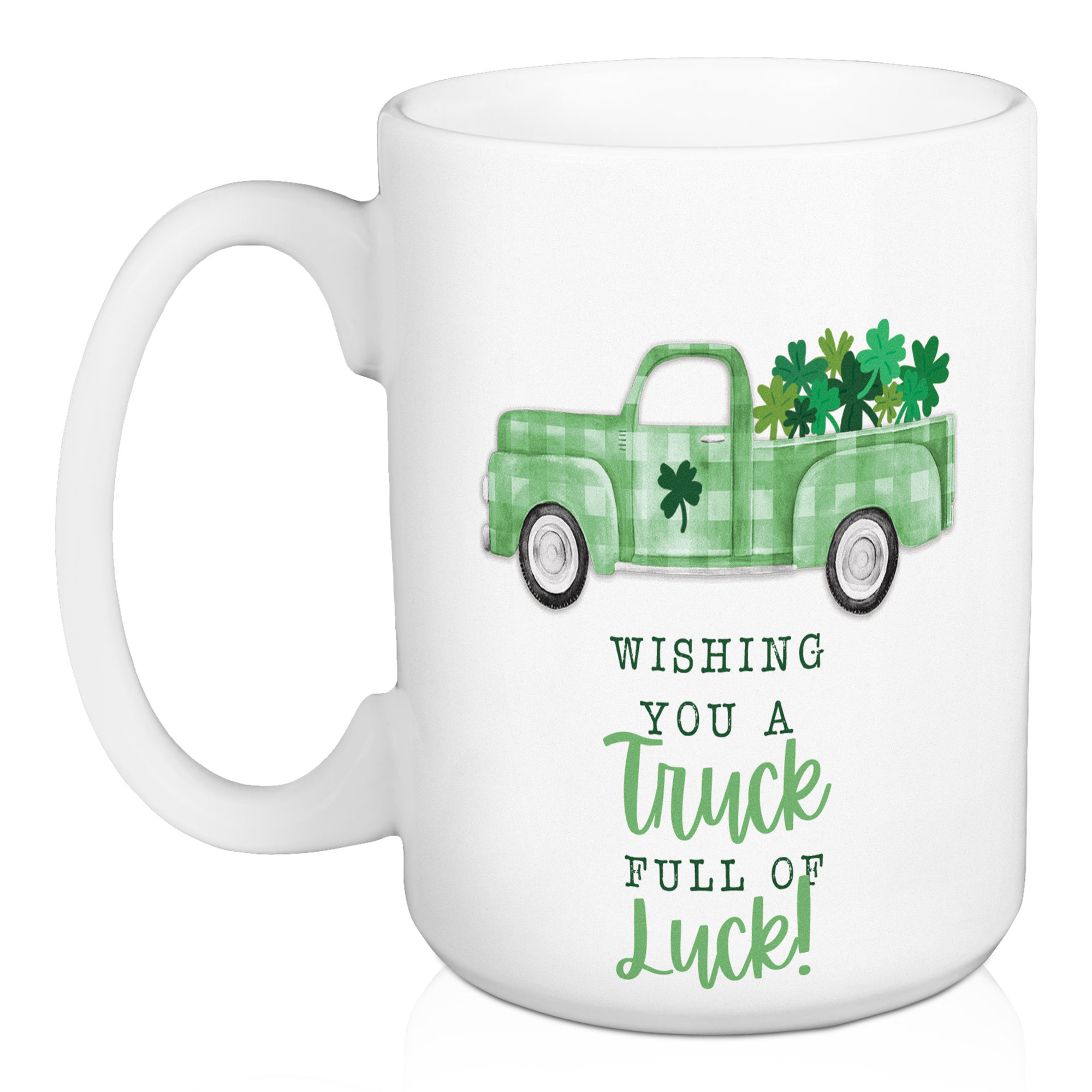 The Holiday Aisle® A Truck Full Of Luck Mug - Set Of 2 | Wayfair