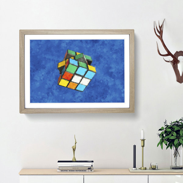 East Urban Home The Rubik Cube - Picture Frame Painting Print | Wayfair ...