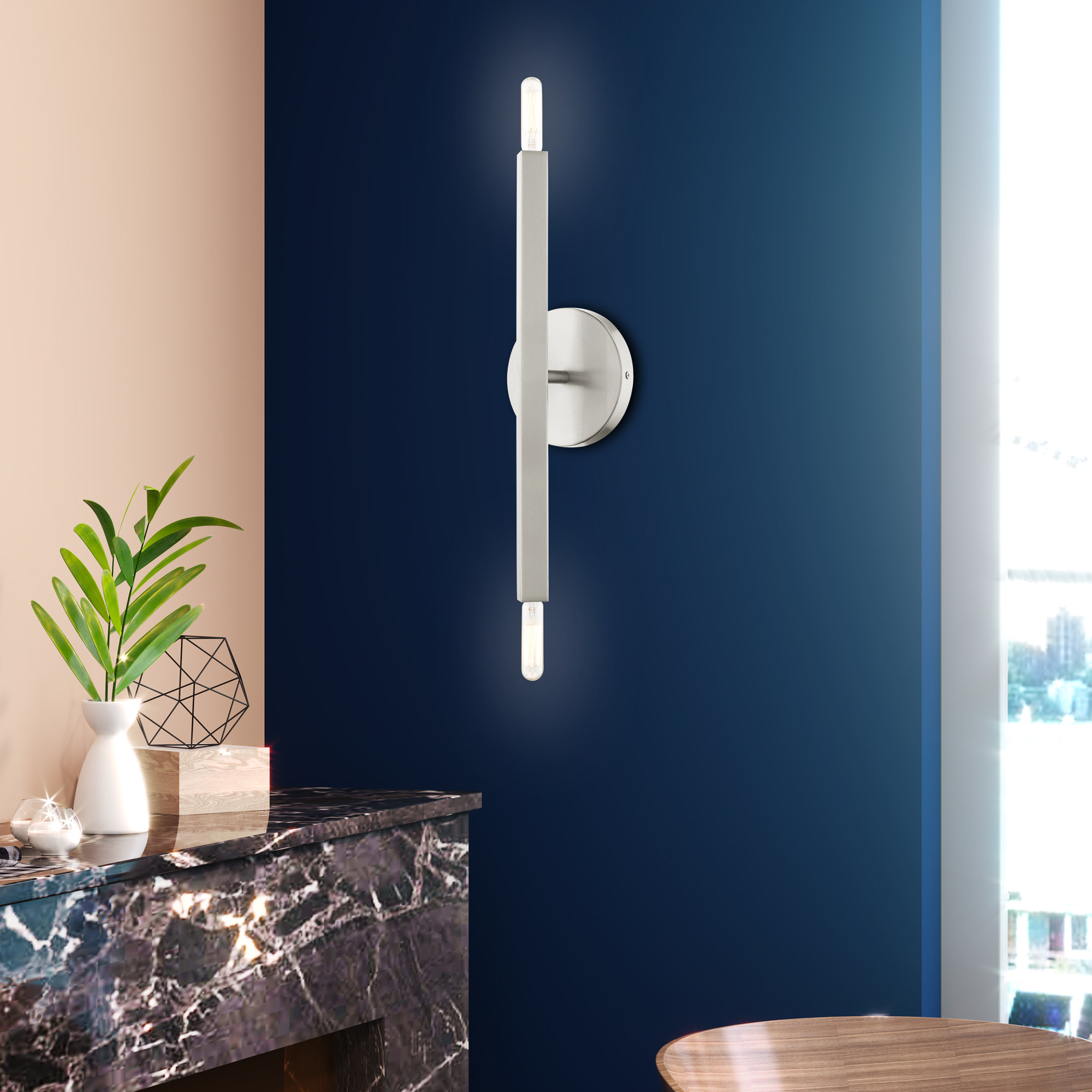 Everly Quinn Mellor 2 - Light Dimmable Armed Sconce & Reviews | Wayfair