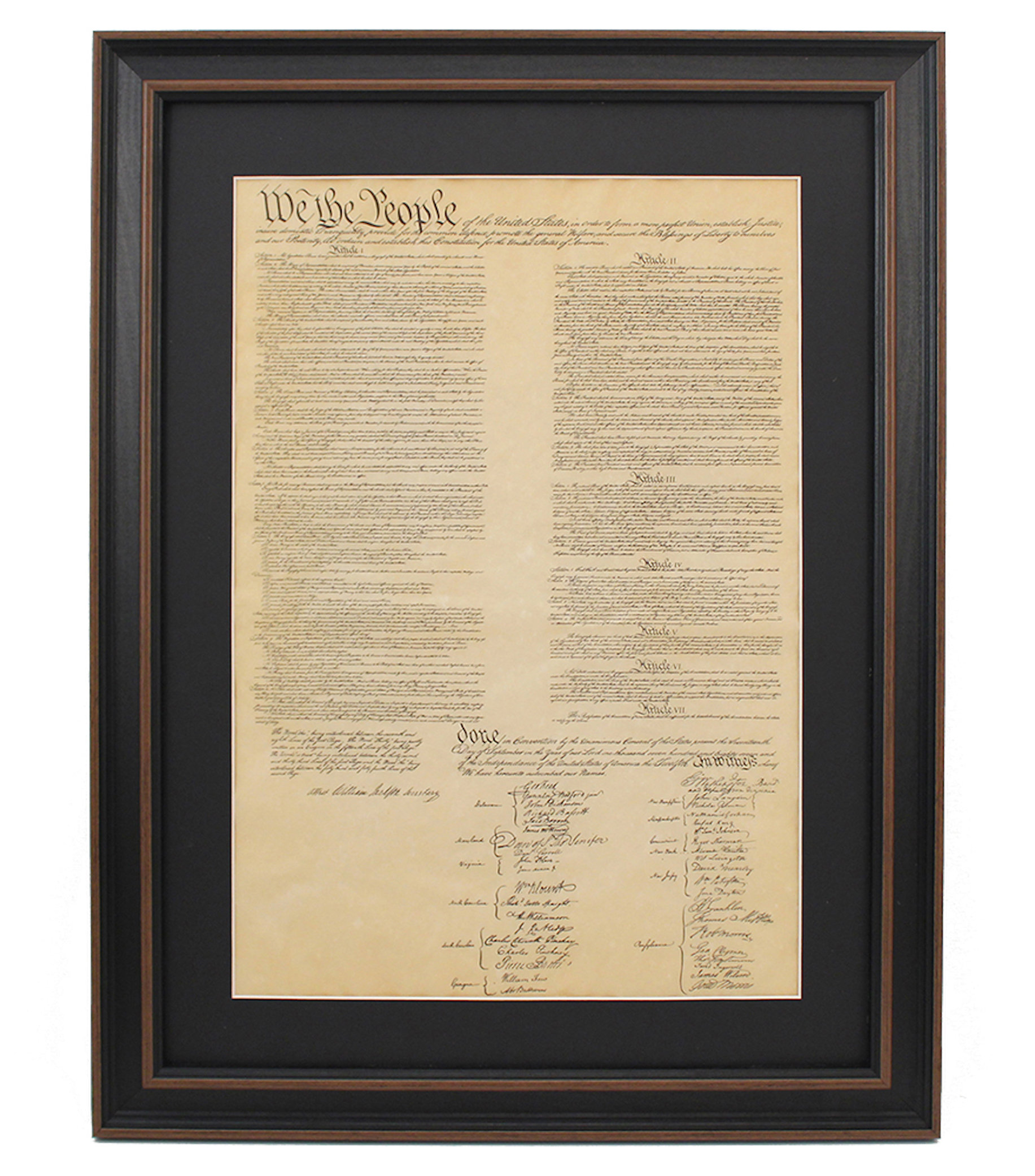 Alcott Hill® United States Constitution | Framed Textual Art Print on ...