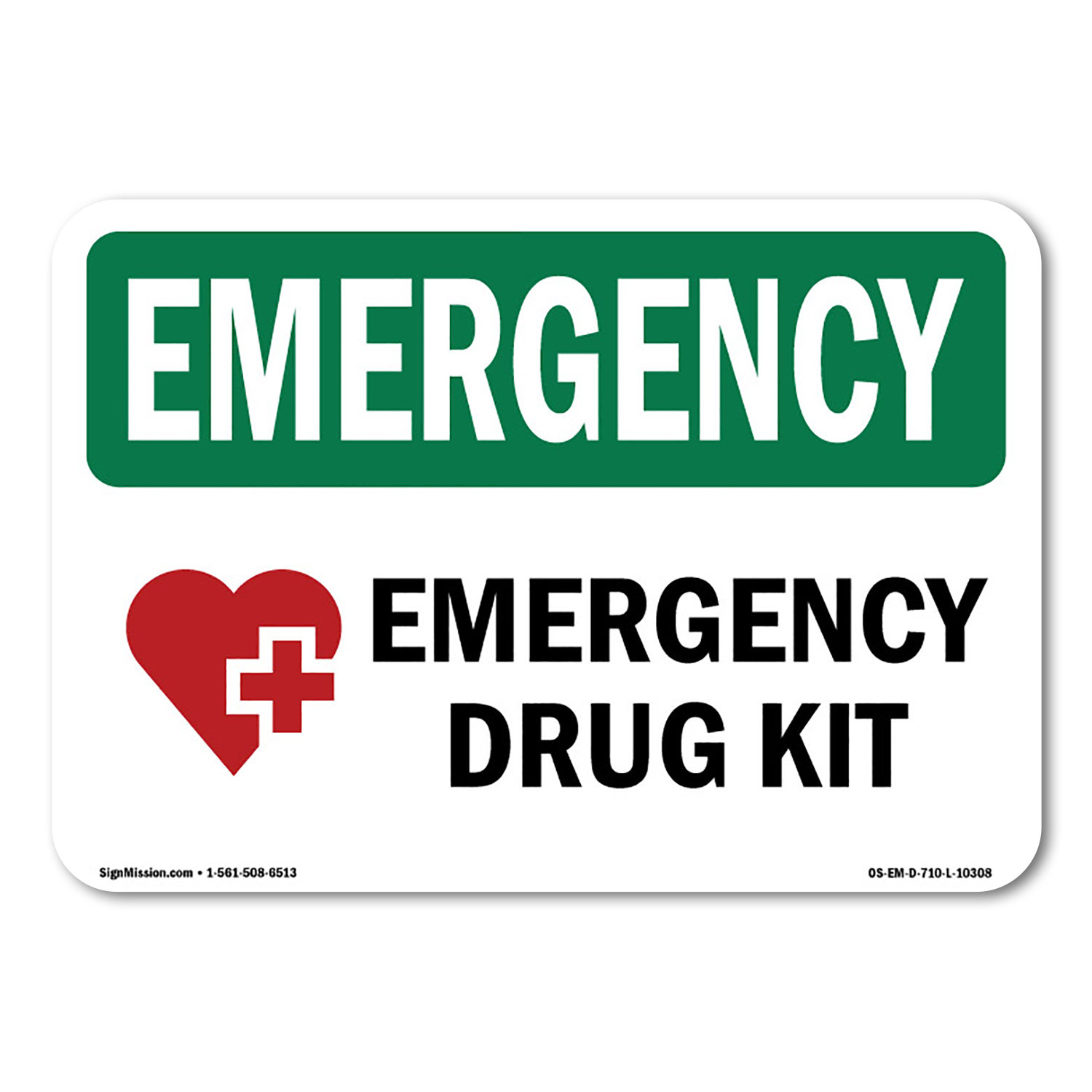 SignMission Drug Kit With Symbol Decal 5" X 3.5" | Wayfair