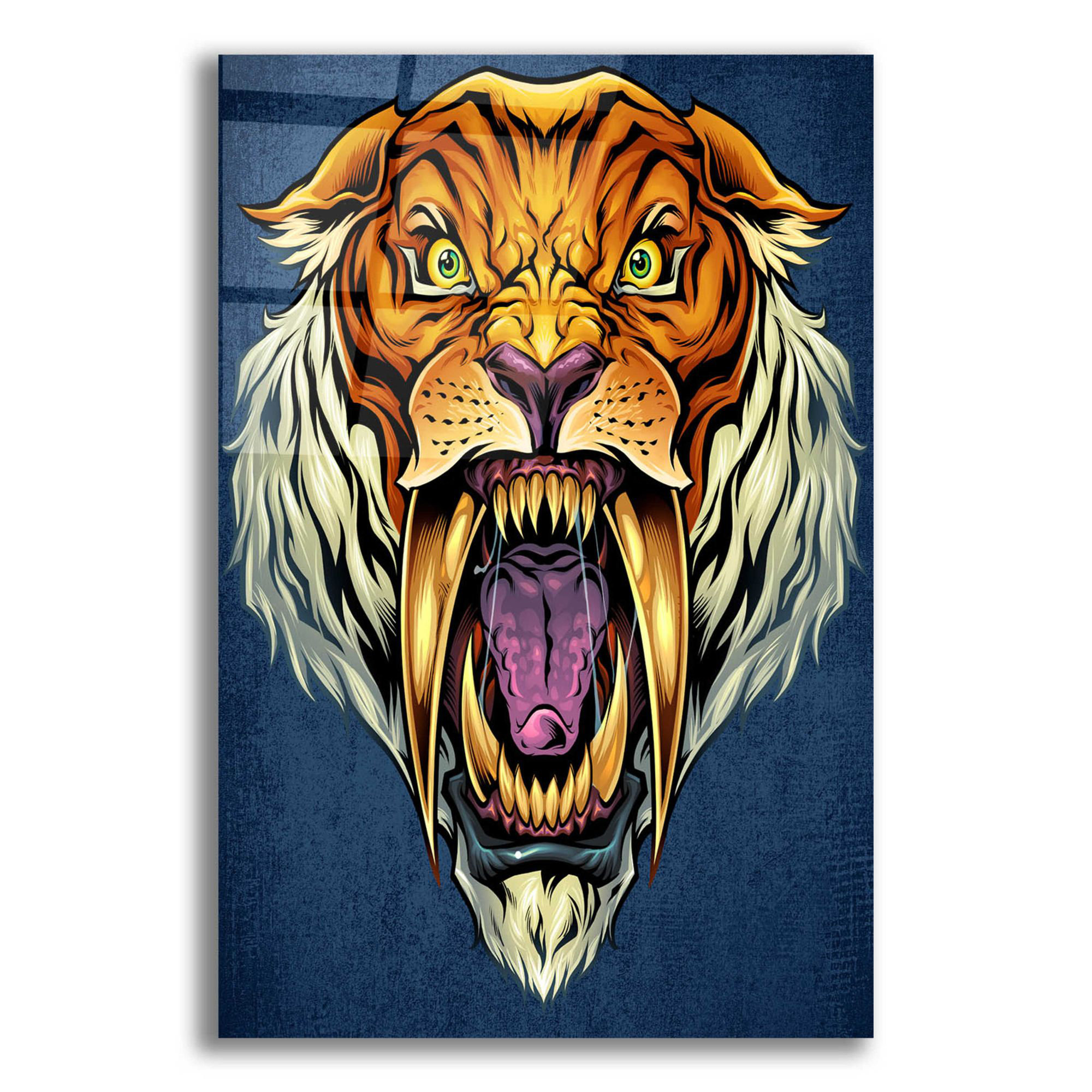 Trinx Sabertooth Tiger Mascot On Plastic / Acrylic by Flyland Designs ...