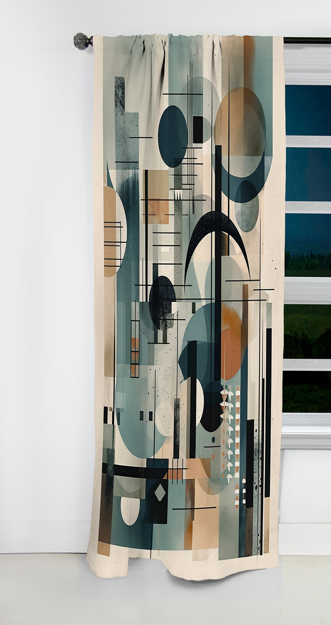 East Urban Home Lesquin - Minimalism Abstract Blackout Curtain - 1 ...