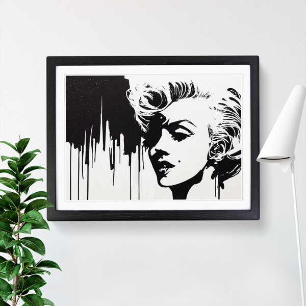 Marlow Home Co. Marilyn Monroe Drip - Single Picture Frame Painting ...
